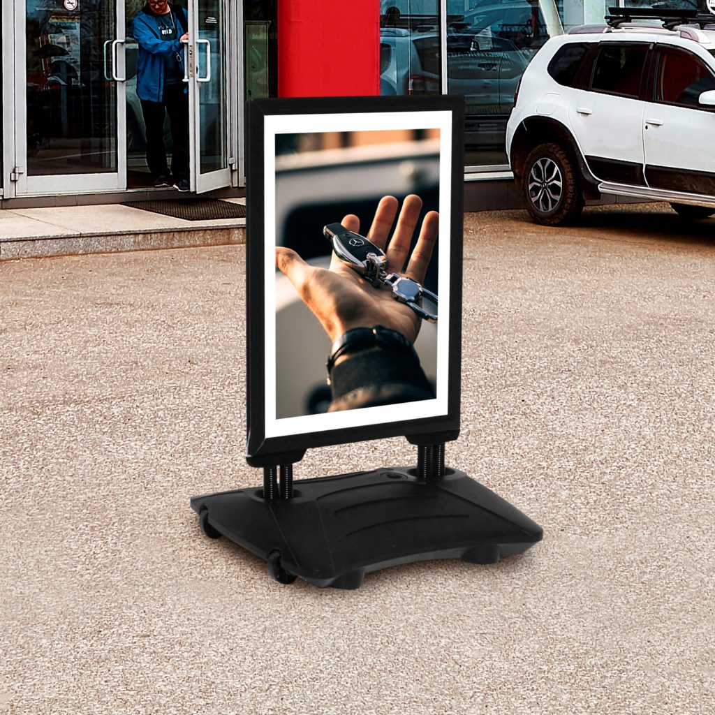 Outdoor Pavement Sign - Black Pavement Sign | Silverback Visual
