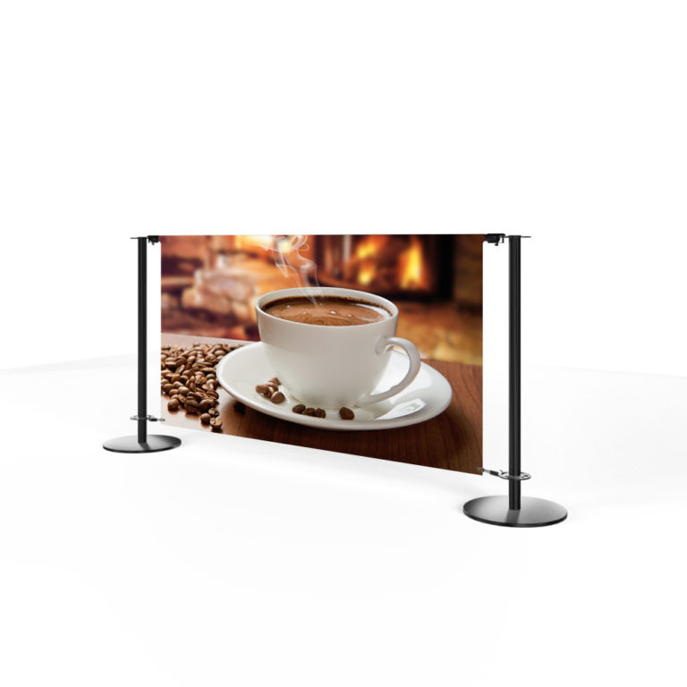 Premium Cafe Barrier System - Black - Silverback Visual