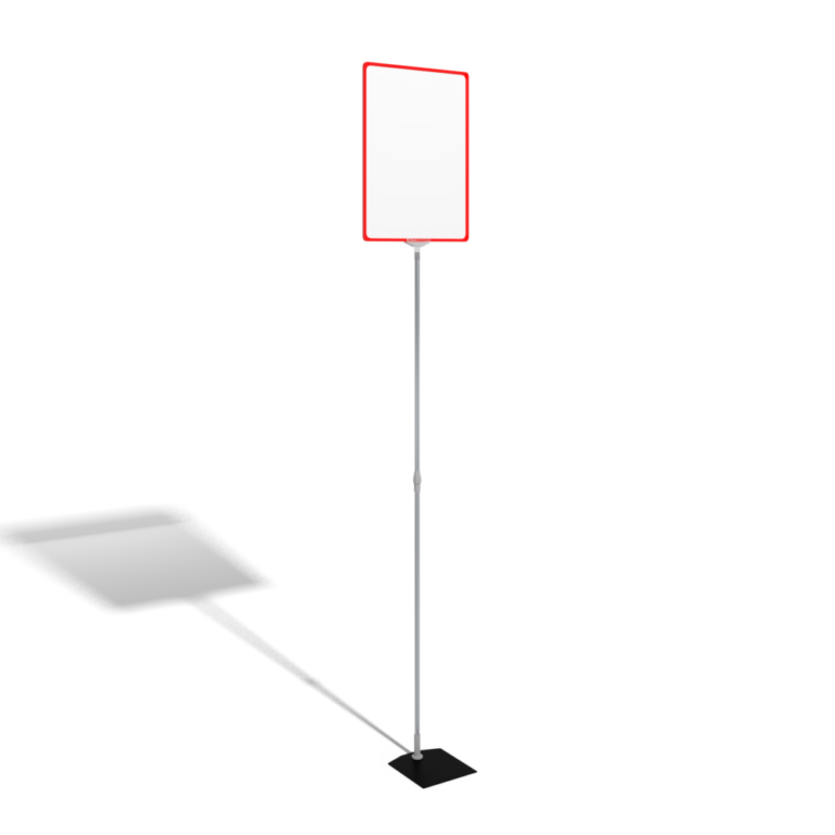 Red Showcard Stand Premium (750mm-1500mm) - Silverback Visual